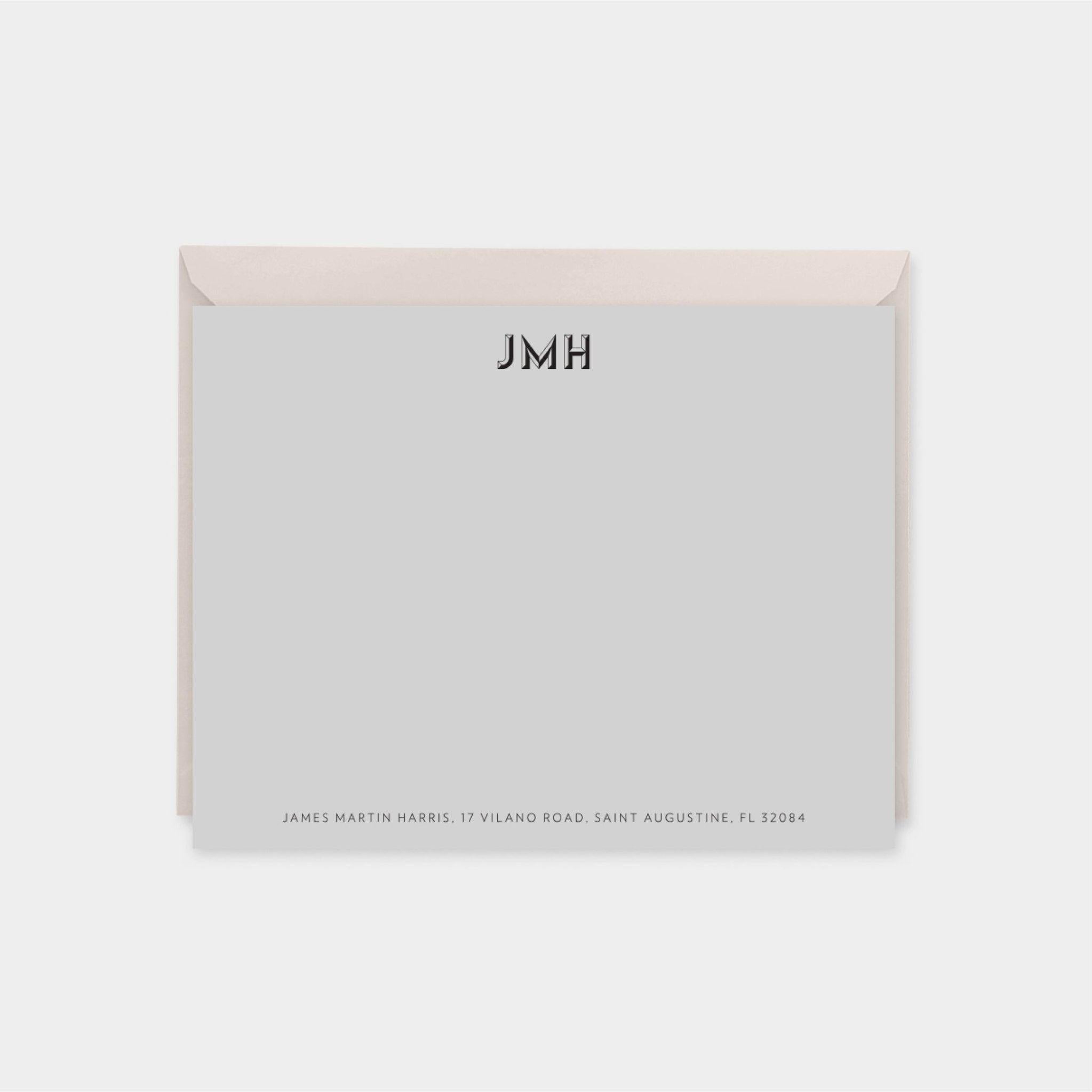 Monogram Note Cards - The Design Craft
