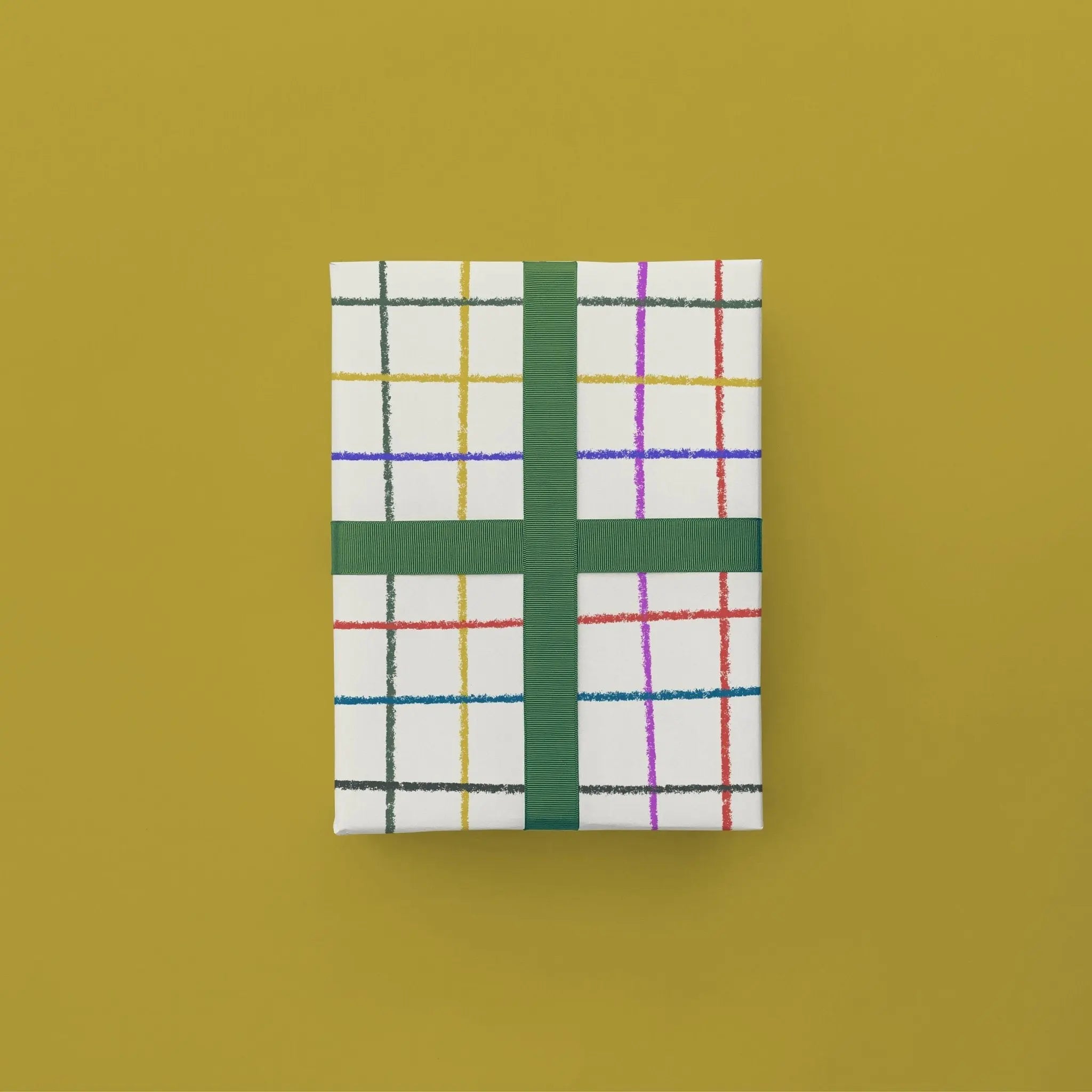 Colorful Crayon Grid Gift Wrap Paper at The Design Craft