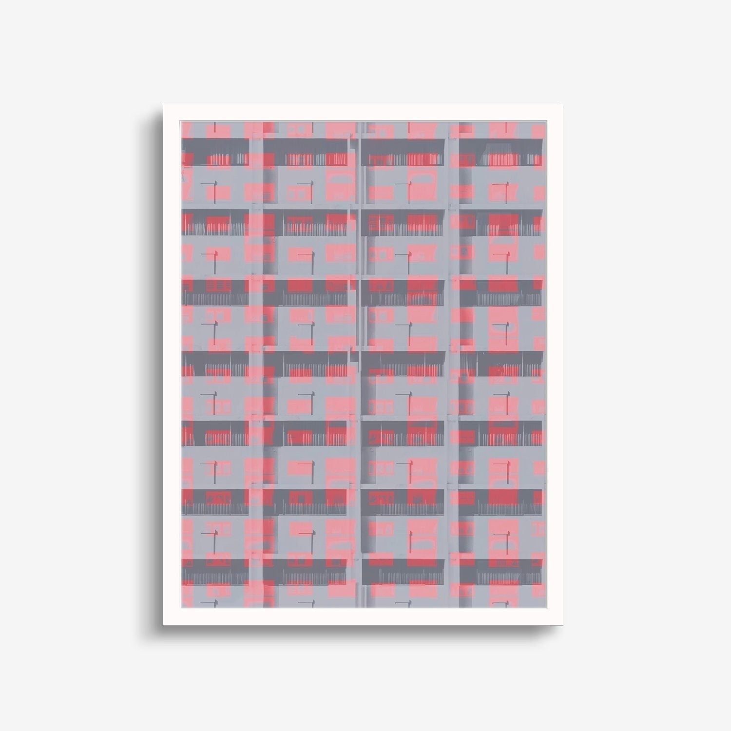 Flat Building Facade Art Print at The Design Craft